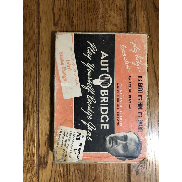 Games | Vintage Auto Bridge Play Yourself Game Complete Beginners Set ...